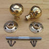 Antique Reproduction Solid Brass Door Knobs